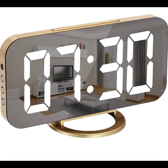 Other | Gold Led Digital Clock | Poshmark